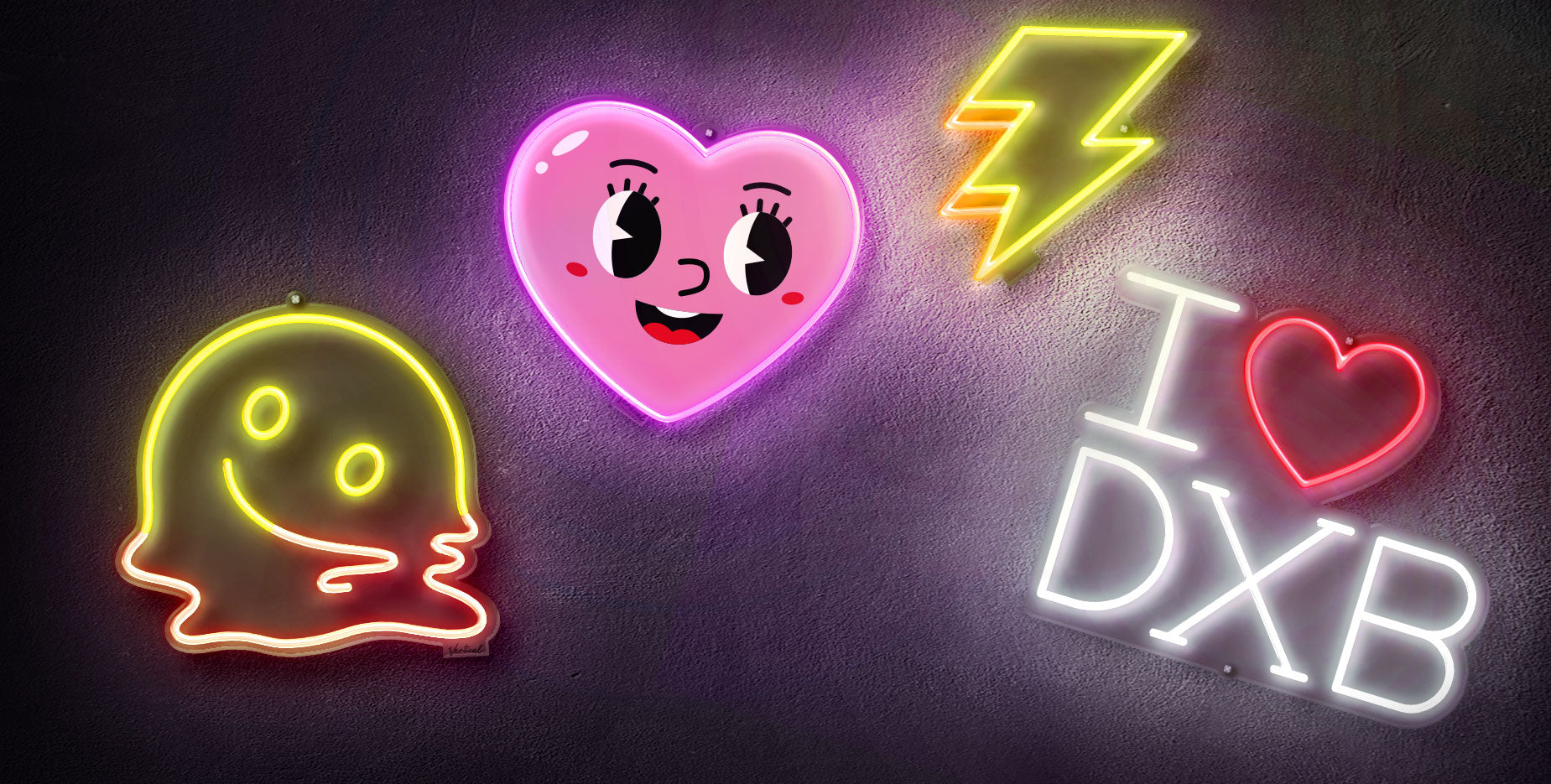 Custom Neon and LED light – Vertical Design dxb