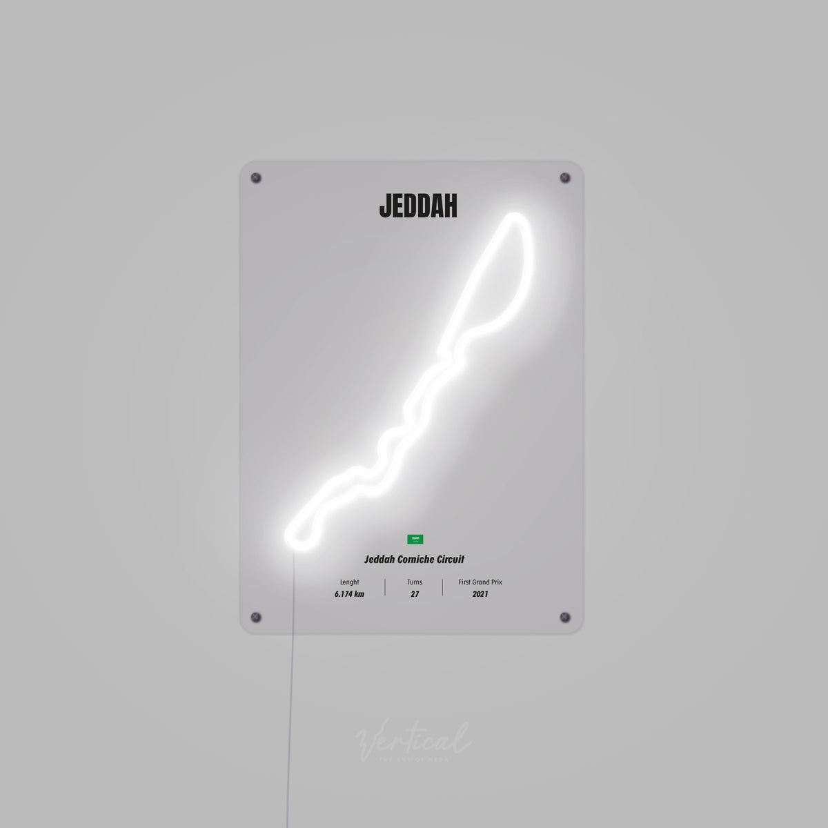 F1 Neon LED Wall Art | Official F1 Track Circuit Signs – Vertical ...