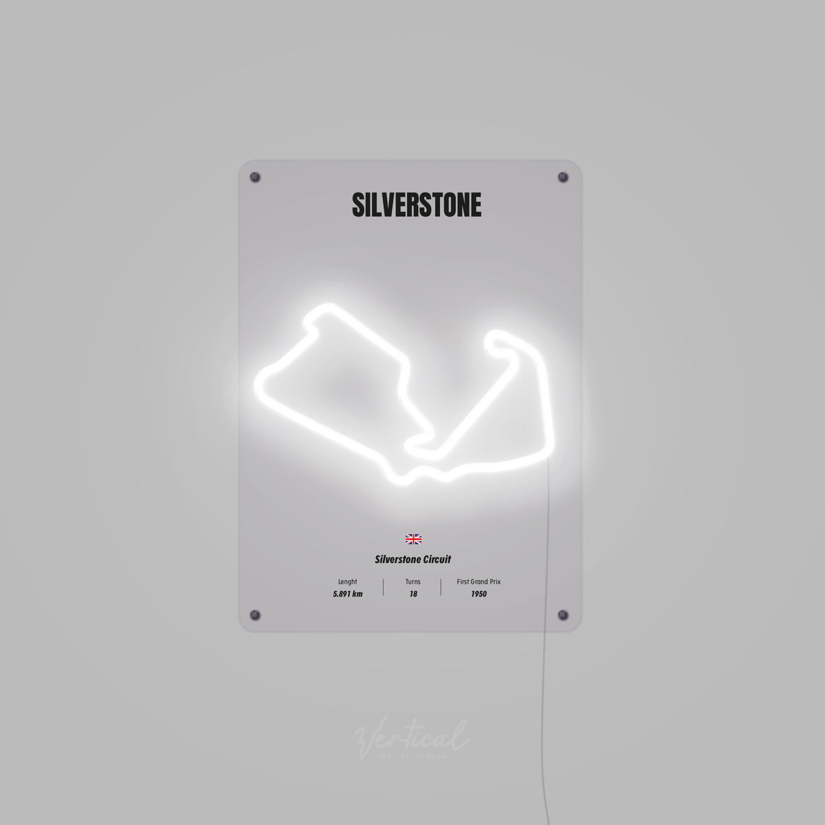 F1 Neon LED Wall Art | Official F1 Track Circuit Signs – Vertical ...